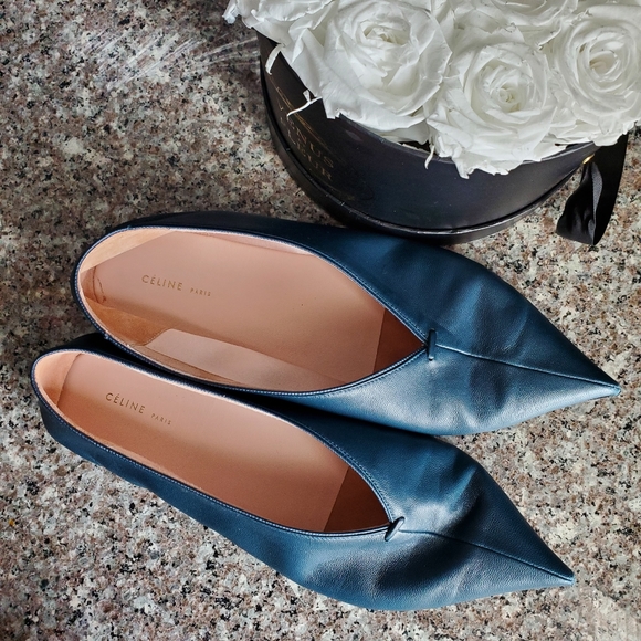 Celine | Shoes | Celine Pointed Toe Slippers 375 | Poshmark